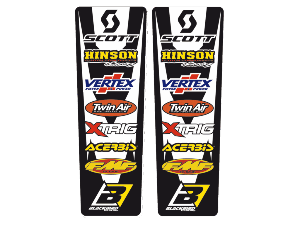 Mudguard Sponsor Stickers - Blackbird Racing