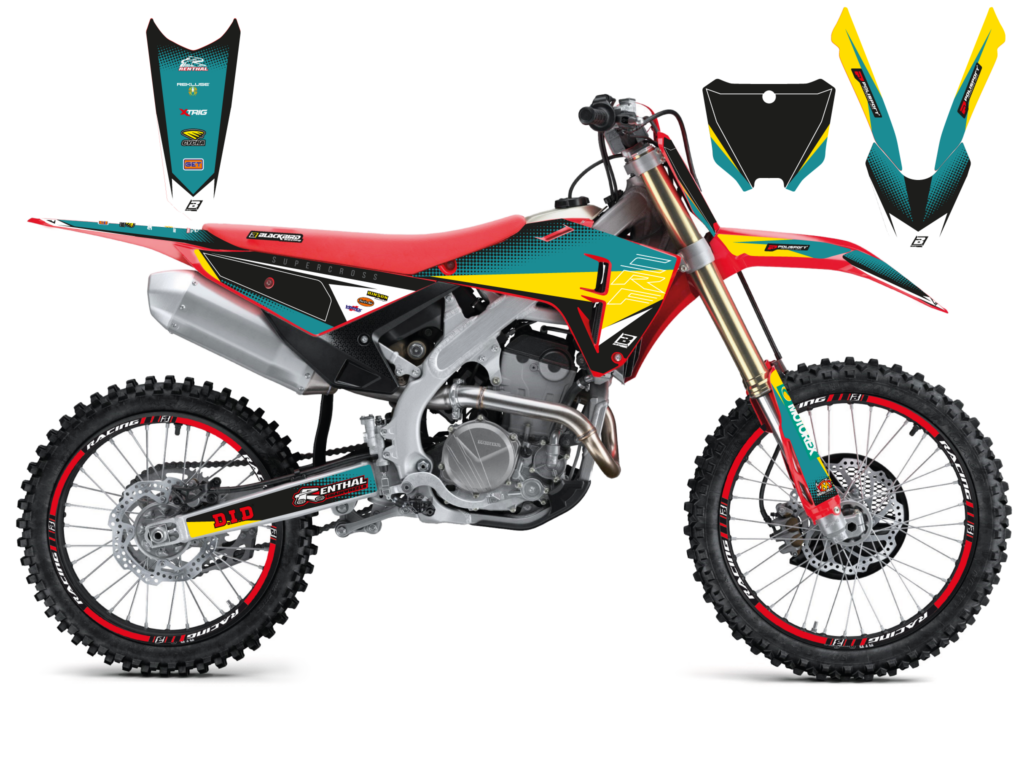 Kit Adesivi Completi di tabelle Portanumero SuperX Honda per CRF 450 ...