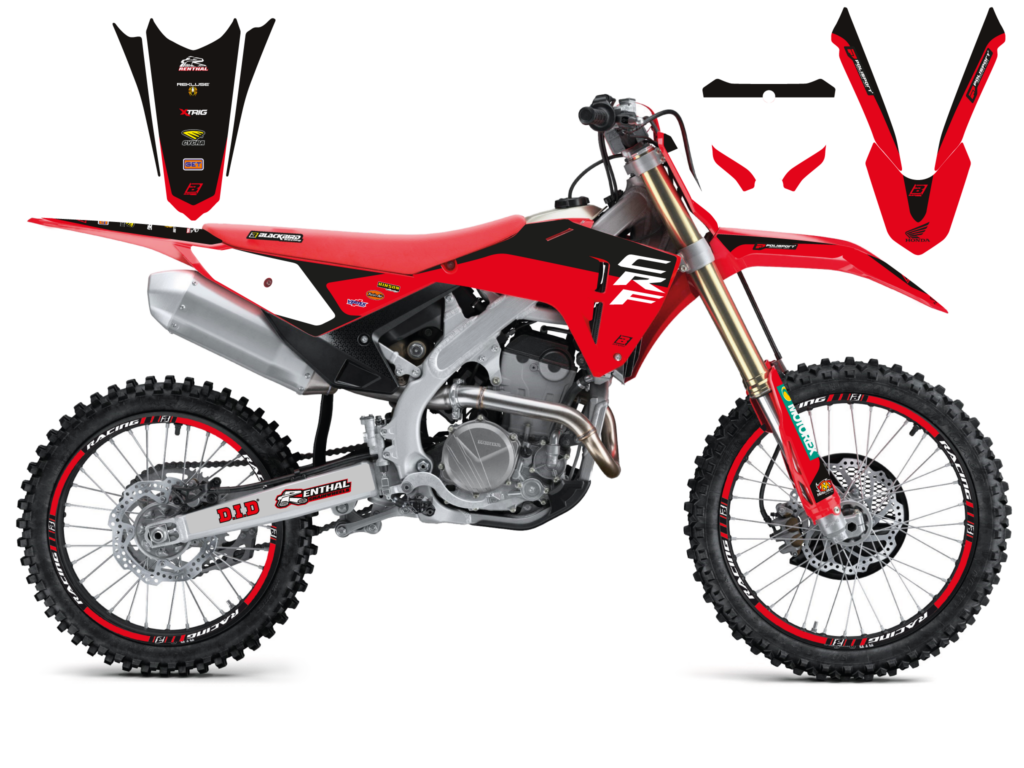 Kit Adesivi Completi di tabelle Portanumero Divided Honda per CRF 450 ...
