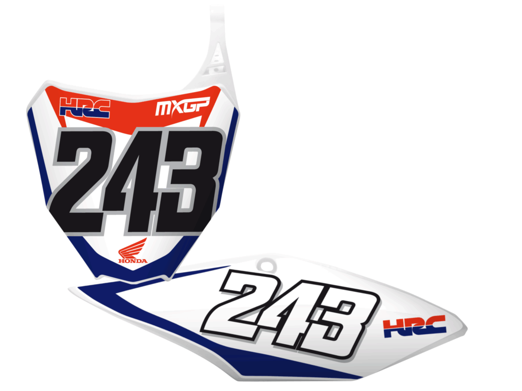 Kit Adesivi Portanumero Personalizzato modello Replica Honda HRC 2017/ ...