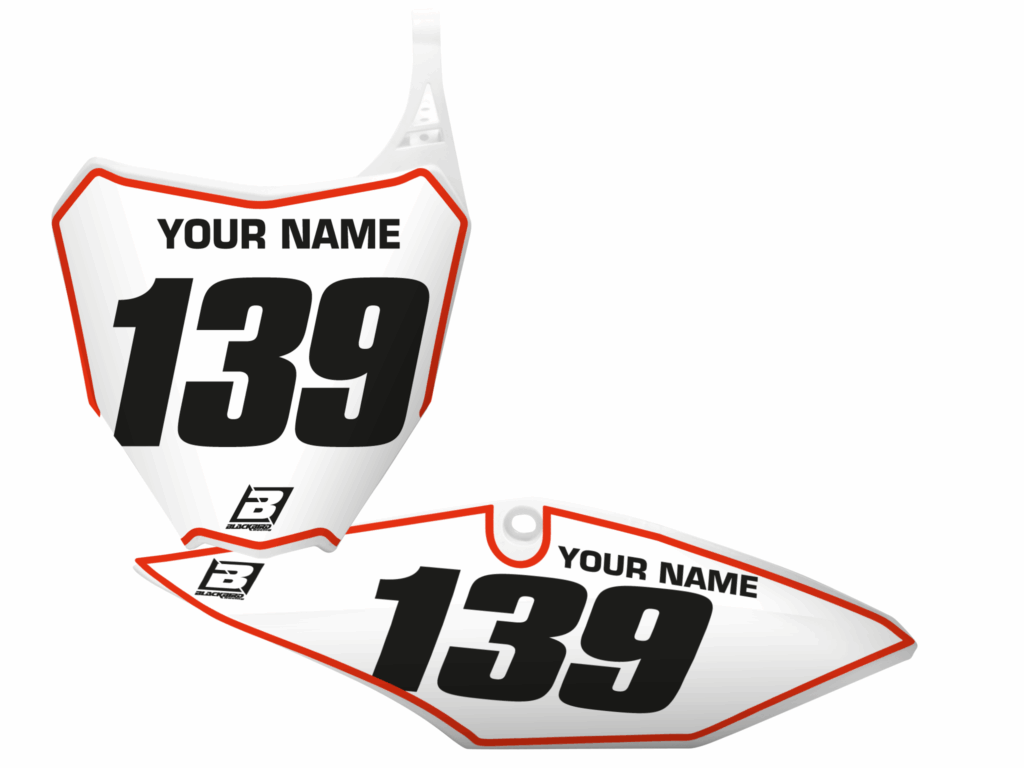 Kit Adesivi Portanumero Personalizzato Basic Honda per CR POLISPORT ...