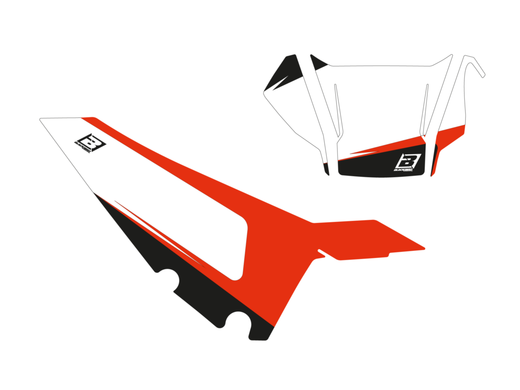 Kit Adesivi Portanumero Personalizzato modello De Lux Beta per RR 2T 4T ...