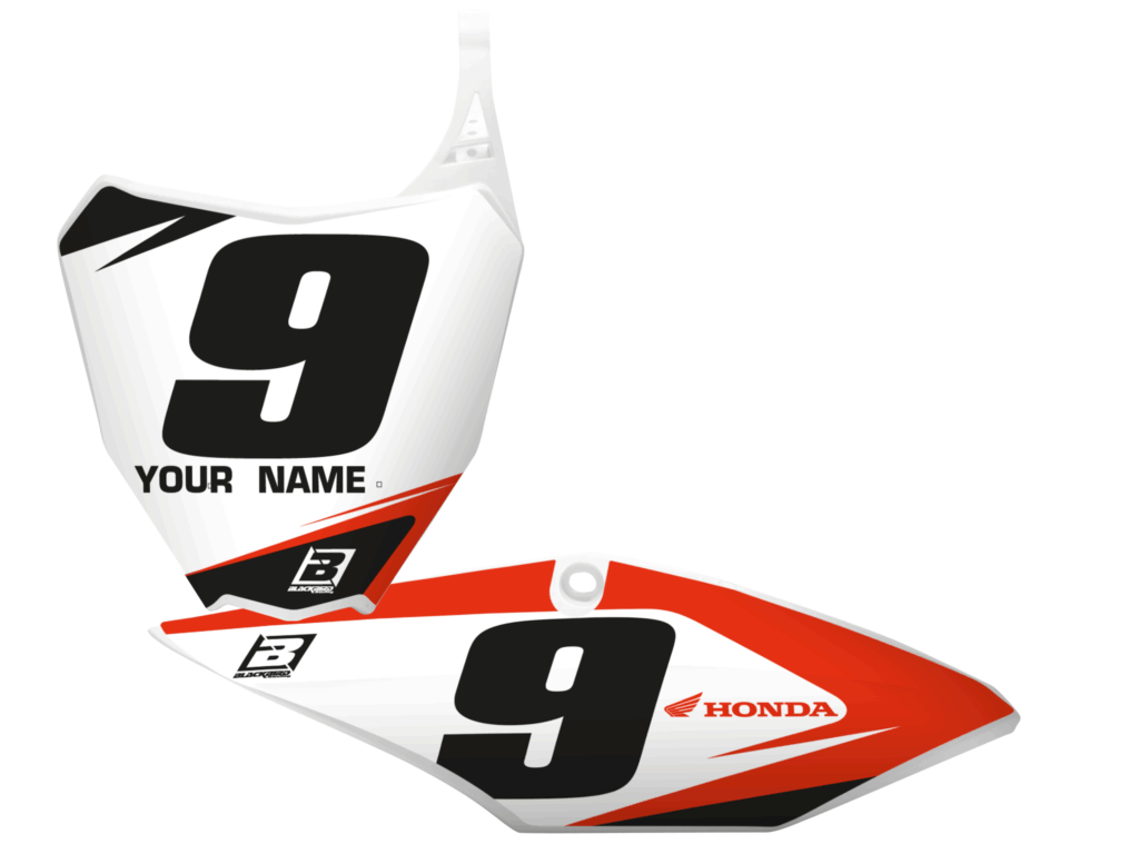 Kit Adesivi Portanumero Personalizzato modello De Lux Honda per CR ...