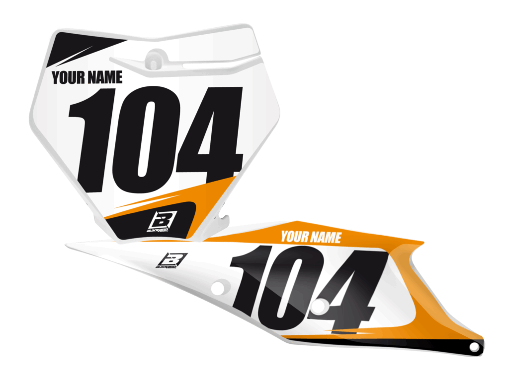 Kit Adesivi Portanumero Personalizzato modello De Lux Ktm per SX 85 ...